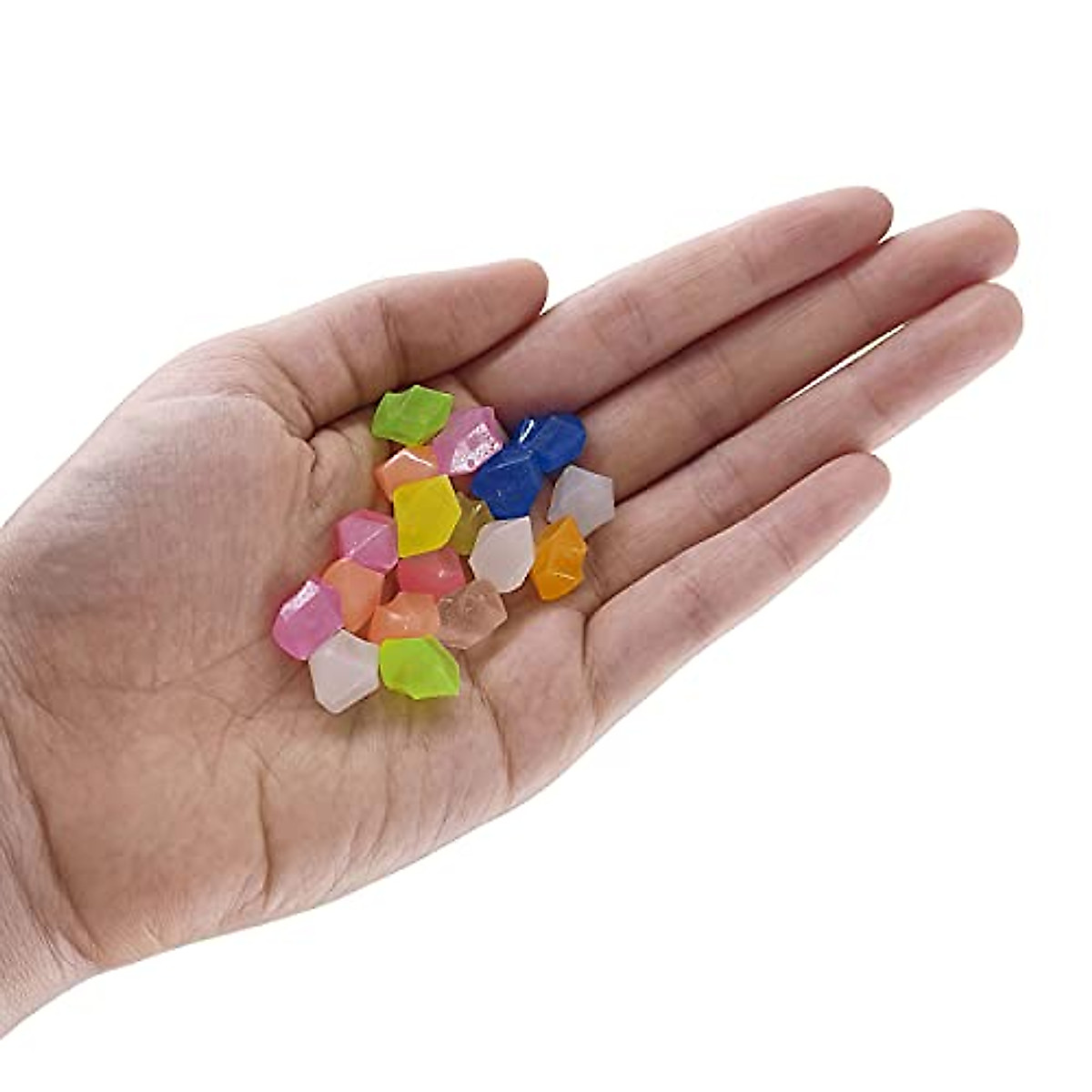 BallHull 1.4cm Decoration Fish Tank Gravel, Rocks Glowing in The Dark for Fish Turtle Tanks, Gardens, Flower Pots, 300 Pcs.