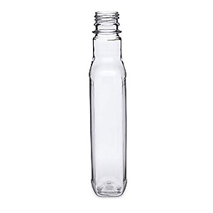 Pellah 375 ml (12.7 Oz.) Plastic Flask PET Clear Bottle For Beverage Liquor Sauce Juice Honey With Tamper Evident Seal(24 Pack) (Black Lids)