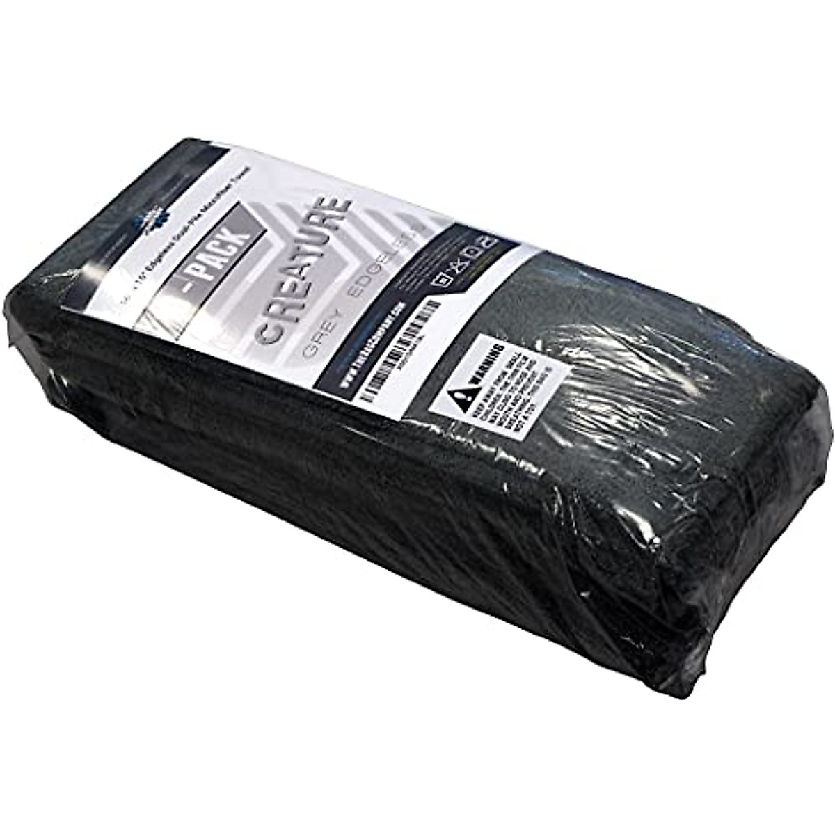 The Rag Company - Creature Edgeless Auto Detailing Towels (10-Pack) Professional 70/30 Blend, Dual-Pile Plush Microfiber, Buffing & Polishing, 420gsm, 16in x 16in, Black