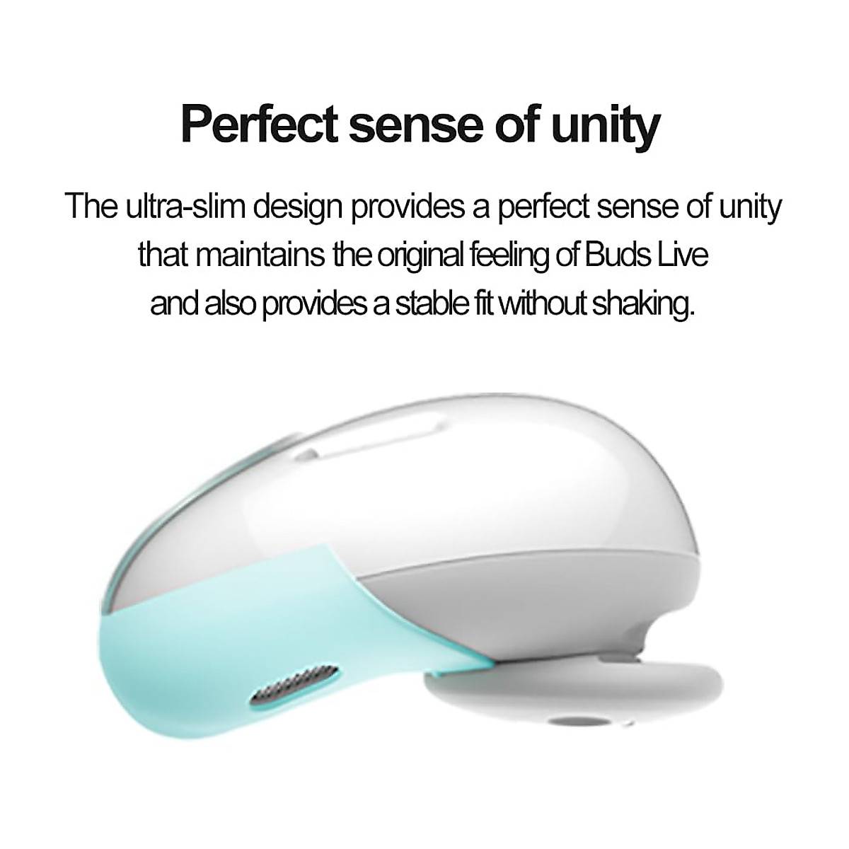 diofit Skin-Friendly Silicone Tips for Galaxy Buds Live. Comfortable Wearing. Stable Fit, 2 Pairs (Black)