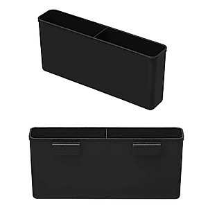 SANNO Plastic Black Utensil Silverware Storage Holder Caddy,Fit Kitchen Sink Drying Rack, Microfiber Dish Mat, Dish Drying Mat