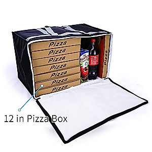 Bodaon Insulated Food Delivery Bag for Catering, XXX-Large, Hot Cold Meal Restaurant, Grocery Bags for Uber Eats, Instacart, Doordash, Grubhub, Postmates, Black