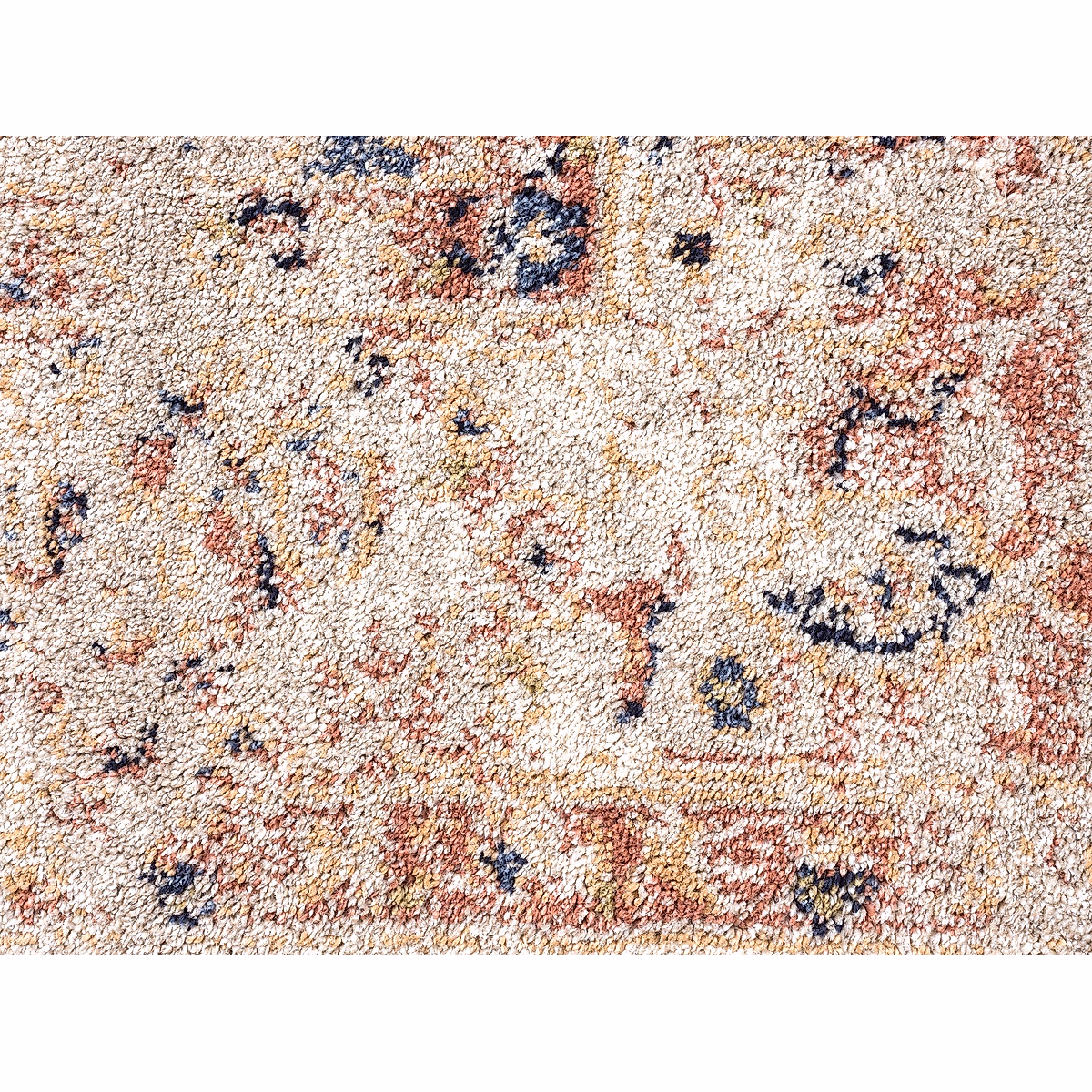 Abani Traditional Cream & Beige Vintage 5'3" X 7'6" Area Rug, Babylon Collection - Oriental Medallion Distressed Rug, Rugs