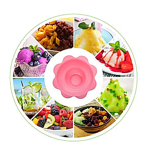 Qixivcom 60 Pack Disposable Ice Cream Cup 4oz Cone Cup Pink Flower Shaved Smoothie Ice Bowl Flower Drip Cup Small Bowl Perfect for Cold Drink Cups for Ice Cream, Shaved Ice, Fruit Smoothie