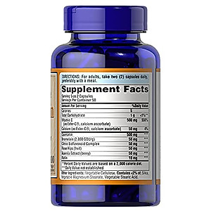 Puritans Pride Quercetin Complex with Vitamin C, Supports Upper Respiratory Health*, 100 ct