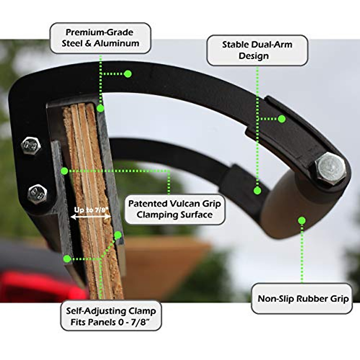 Vulcan Grip Panel Carrier | Drywall and Plywood Gripper, Lifter and Carrying Tool | Makes it Easy to Solo Lift and Carry Sheet Materials with Good Posture and No Back Pain | Self Adjusts to Thickness