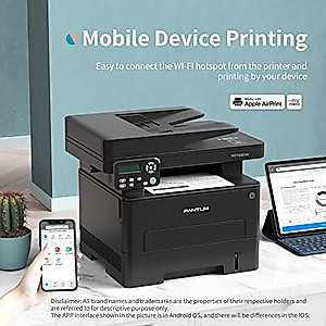 Pantum Wireless All-in-One Multifunction Laser Printer M7102DW, Print Copy Scan, (Monochrome) Black and White Only, Mobile Printing and Duplex Printing with 50-Sheet ADF, High Speed 35 PPM