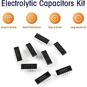 ROWITA IC Kits 40PCs/Lot Integrated Circuit Logic IC Kit CD4011 CD4069 CD4052 CD4053 DIP Electronic Component with chipset (Color : Cd4069-10pcs)