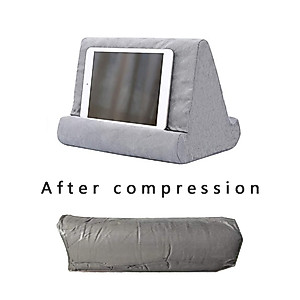 SoSickWithIt New Compressible Tablet Stand Pillow Holder Multi Angle Soft Cushion Pillow Stand for iPad Tablet Book and E-Reader (Little Gray)