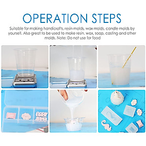 Silicone Mold Making Kit,Soap Mold Making Liquid Silicone - Silicone Mold Maker Ideal for Casting 3D Resins Molds, Candle Mould, 1:1 Mixing Ratio Yechun