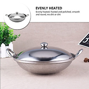 CALLARON Stainless Steel Frying Pan Skillet Crepe Pancake Pan Hot Pot Everyday Pan Omelette Cooking Pan Round Griddle Pan Cookware with Handle and Lid 25cm