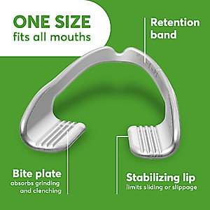 Plackers Grind No More Night Guard, Nighttime Protection for Teeth, BPA Free, Sleep Well, Ready to Wear, Disposable, One Size Fits All, 16 Count