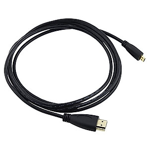 6ft Micro-HDMI (type D) to Regular HDMI (type A) high Speed Cable with Ethernet (up to 1440p) for MOTOROLA MB810 DROID X / HTC Touch EVO 4G