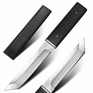 MADSABRE Bundle of 2 Items - Dual Blade Pocket Knife - Japanese Samurai Tanto Fixed Blade Katana - Perfect for Outdoor Hunting Survival Camping EDC Camping Hiking, Unique Gifts for Men