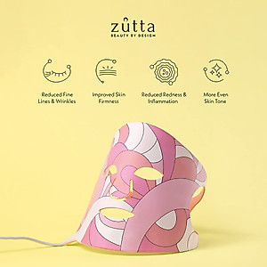 ZUTTA LED Face Mask Light Therapy 3 Color Settings LED Mask Light Therapy