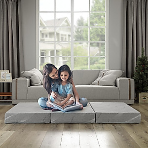 Turnkey Sleep Folding Mattress 4 Inch Twin Foldable Memory Foam Trifold Mattress Topper with Washable Breathable Cover 75" x 38" x 4"