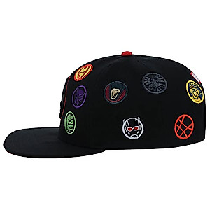 Marvel Avengers Adult All Over Adjustable Snapback Flat Bill Cap
