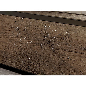 IRONCK Bed Frame,Platform Bed with 2-Tier Storage Headboard and Power Outlets, USB Ports Charging Station, Sturdy and No Noise, No Box Spring Needed, Easy Assembly, King Size, Walnut