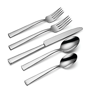 Oneida Perry Piece Everyday Flatware Set, 45 Count, Metallic
