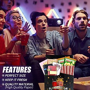 20 Pcs Movie Night Drink Carrier with Handles Movie Night Gift Carrier Candy Snacks Box Carrier with Handles Drink Carrier Movie Theater Snack Boxes for Food Delivery Movie Party