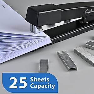 Craftinova Stapler, Metal Desktop Stapler,with 2000 Staples & Stapler Remover,Office Stapler,20-25 Sheet Capacity，3 Packs.