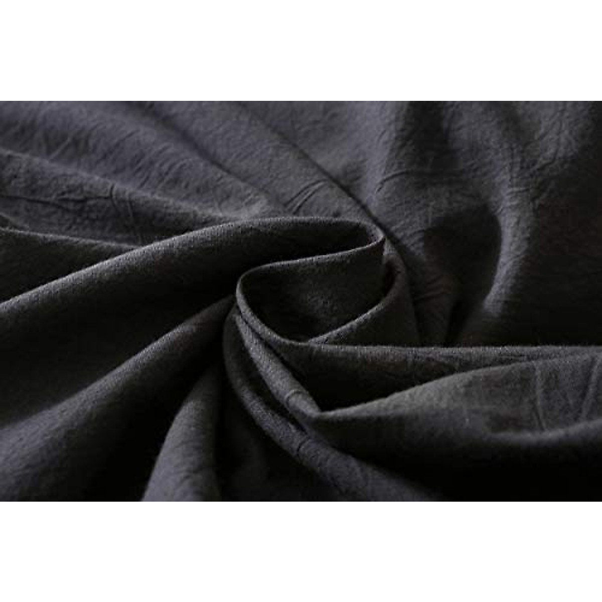 F.Y.Dreams 100% Washed Cotton Duvet Cover for Weighted Blanket 60x80 inches with 8 Ties, Zipper on Long Side/Black Grey/Just Duvet Cover