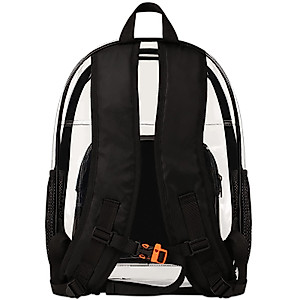 Heavy Duty Clear Backpack Stadium Approved, Caroon Dinosaur PVC Transparent Backpack See Through Large Bookbag for Work School Travel College