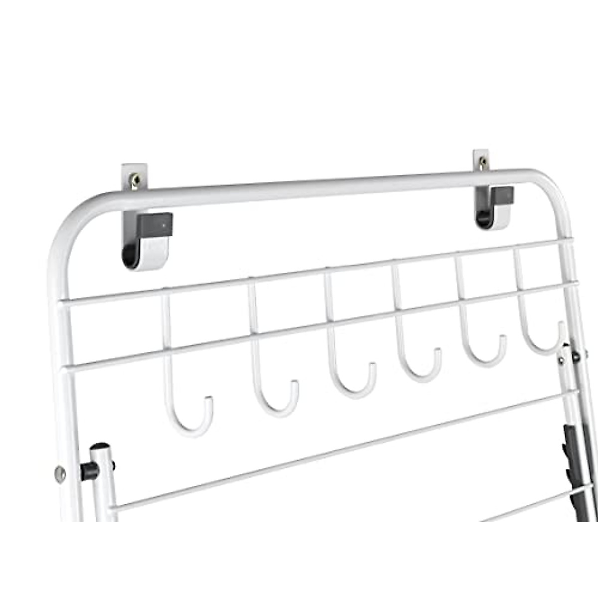 WENKO 63010100 Over The Door Laundry Dryer - Clothes Stand for Hanging up, Powder-Coated Metal, 51 x 142 x 41 cm, White