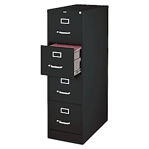 Lorell Fortress File Cabinet, Black