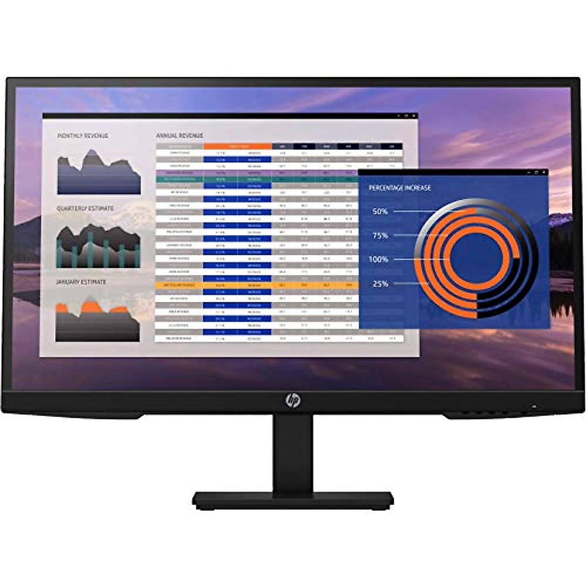HP P27h G4 FHD (1920 x 1080) Monitor, Display, HDMI and VGA Ports, Anti-Glare (Renewed)