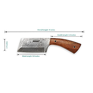 Damascus Steel Hunting Knife Damascus Chef Knife with Sheath