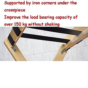 ELEdvb Luggage Rack Hotel Luggage Rack Hotel Room Foldable Solid Wood Suitcase Holder Luggage Rack Shelving Suitcase Backpack