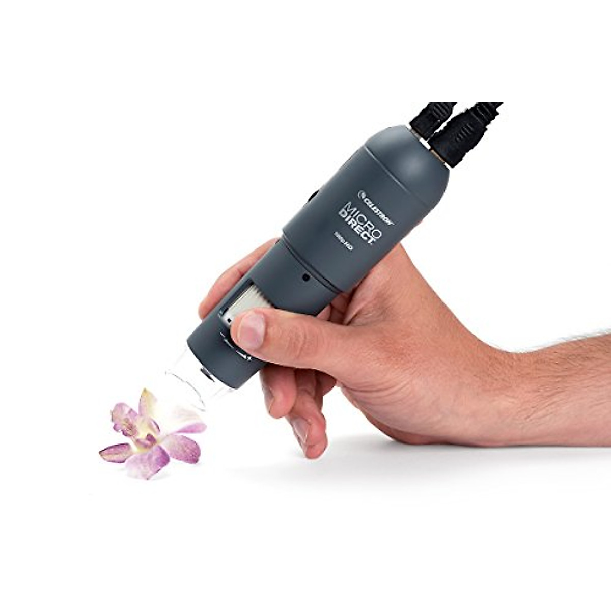 Celestron MicroDirect 1080p HD Handheld Digital Micro Viewing Digital Microscope, Grey (44316)