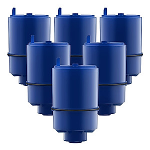 GLACIER FRESH Replacement for PUR® Water Filter Faucet, Replacement for RF9999® and RF-3375, Compatible with All Pur® Faucet Mount Filtration Systems, 6 Pack
