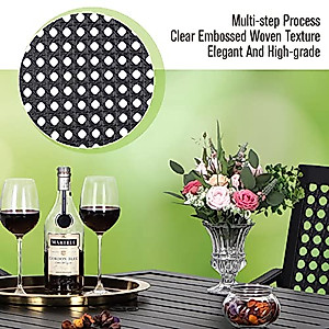 MFSTUDIO 6 Piece Black Patio Dining Chairs,Stackable Outdoor Metal Mesh Chairs with Armest for Garden, Poolside, Backyard, Bistro