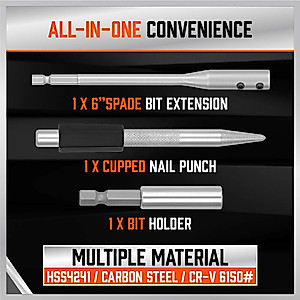 Ultimate Drill Bit Set - 246 PCS Comprehensive Premium Quality Drill Bits Kit for Wood Metal Cement Drilling & Screw Driving, Full Combo Kit Assorted in Organized Carrying Case, Reinforced Packaging