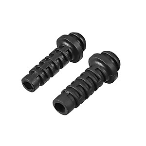 MECCANIXITY PVC Strain Cord Boot Protector Cable Sleeve 3mm and 4mm Black for Cable Protection 30pcs