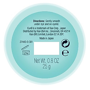 Curel Japanese Skin Care Moisturizer Repair Eye Cream, Under Eye Cream for Dry, Sensitive Skin, Fragrance Free & pH Balanced, 0.8 Oz