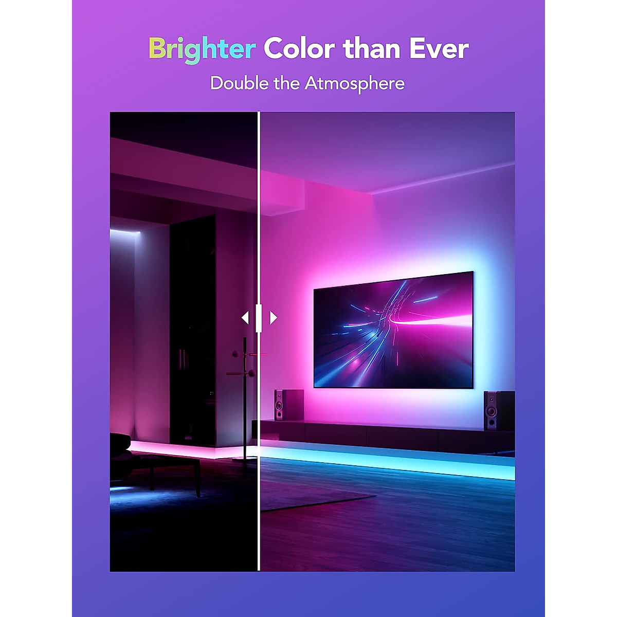 Govee RGBIC LED Strip Lights M1, 3.28ft LED Lights Extension without Plug, DIY Multiple Colors on One Line, Smart LED Strip Lights for Bedroom, Studio, Cabinet, Upgraded RGBIC, Christmas