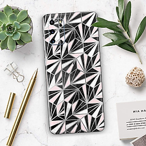 DesignSkinz Karamfila Silver & Pink Marble V4 Protective Vinyl Decal Wrap Skin Cover Compatible with The Samsung Galaxy S20 (Screen Trim & Back Glass Skin)