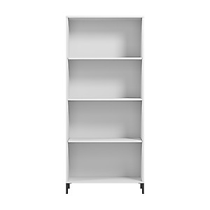 Bush Furniture Essence 4 Shelf Bookcase in White | Organizers and Shelves for Home Office Workspace, Living Room, Entryway, Bedroom, and Mudroom
