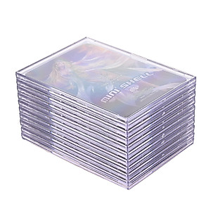UTCTBC Cards Sleeves Top Loaders 10 Hard Acrylic Card Protector Clear Card Brick + 2 Display Stand Fit for Trading Cards,Standard Sports Cards,Baseball Card Holder Cases Collectibles Card Protectors