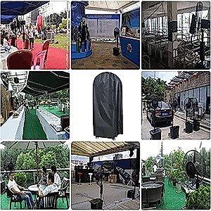 UCARE Pedestal Industrial Spray Cooling Fan Cover Waterproof 600D Heavy Duty Oxford Outdoor Portable Electric Shaking Head Standing Fan Dust Covers (L:65x29.5x13.7in)