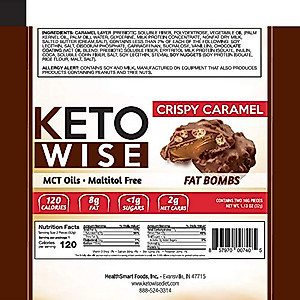 Keto Wise Fat Bombs - Crispy Caramels - 16 packs 32g each