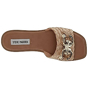 Steve Madden Women's Gene Sandal, Raffia, 7.5