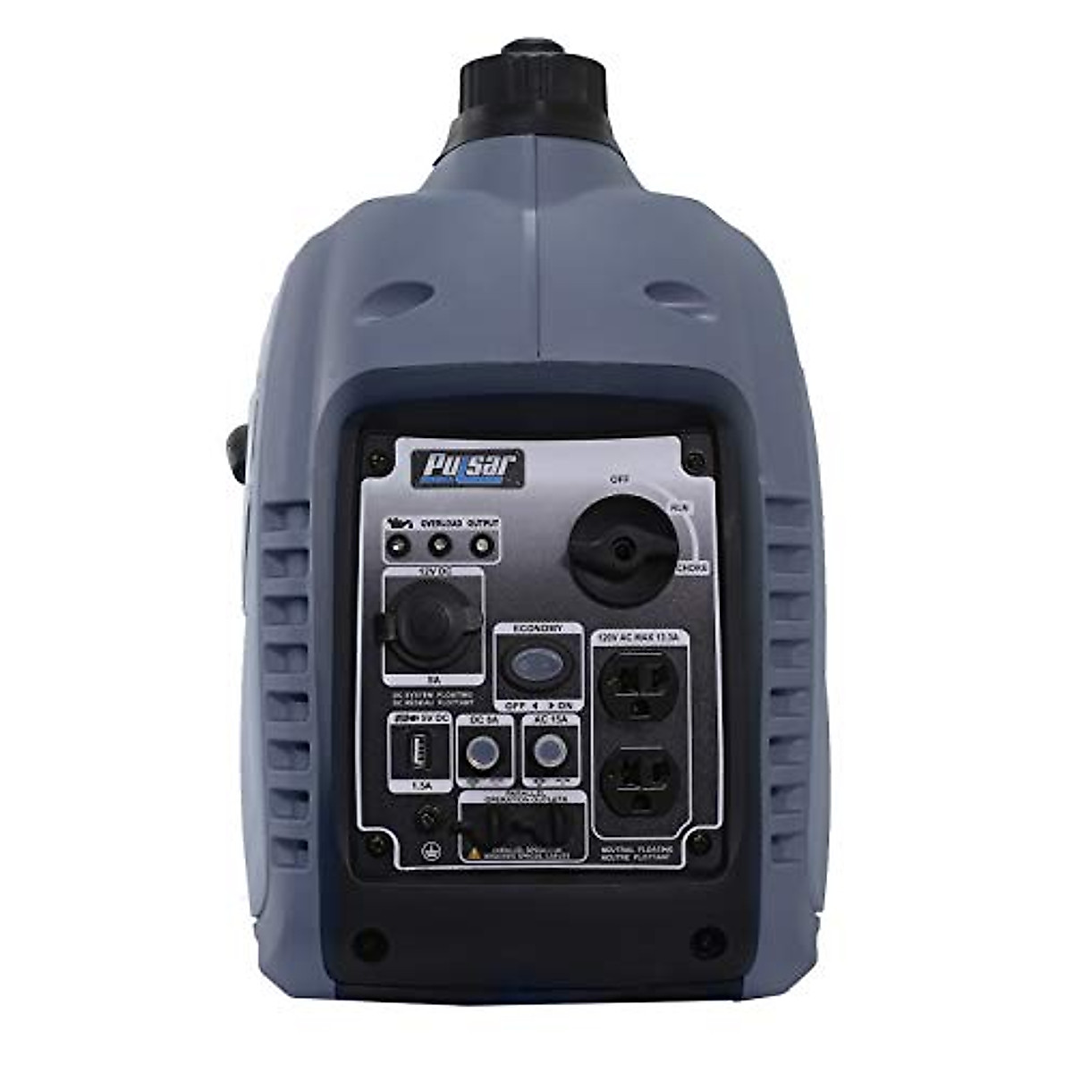 Pulsar G2319N 2,300W Portable Gas-Powered Inverter Generator with USB Outlet & Parallel Capability, CARB Compliant, Gray