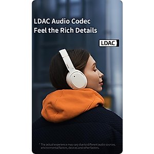 Edifier W820NB Plus Over-Ear Active Noise Cancelling Headphones, Clear Calls with Deep Noise Reduction,Bluetooth Headphones with LDAC for Hi Res Wireless Audio Comfortable Fit, Bluetooth 5.2 Black