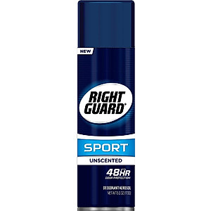 Right Guard Sport Unscented Aerosol Antiperspirant Spray 6 oz (Pack of 3)
