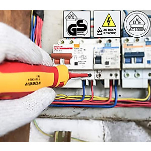 13 Piece Insulated Screwdriver Set R'deer Industrial Level 1000v Cr-V Magnetic Slotted Phillips Pozidriv Torx Electrician Tool Kit
