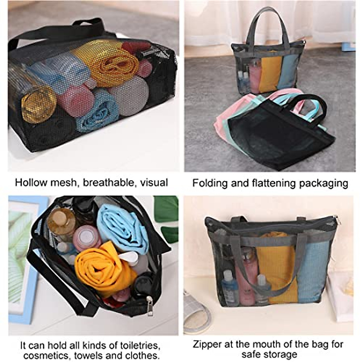 Shower Mesh Tote Mesh Shower Shower Mesh Shower Caddy Hanging of Portable for Dorm Essentials Gym Swimming Pools Travel Size Toiletries Bathroom Organizer